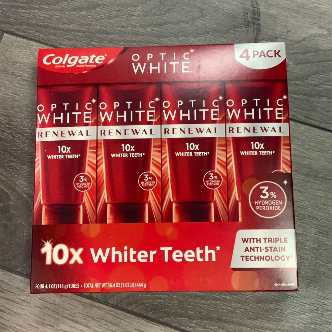 Colgate optic white pro series whitening toothpaste,3.3oz,4 pack ...