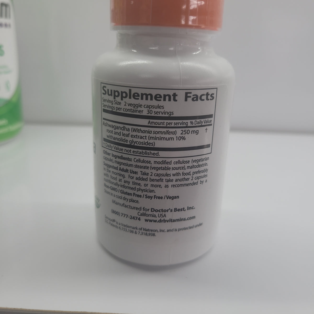 Doctor's best ashwagandha with Sensoril 125mg 60 veggies exp.2/24 ...
