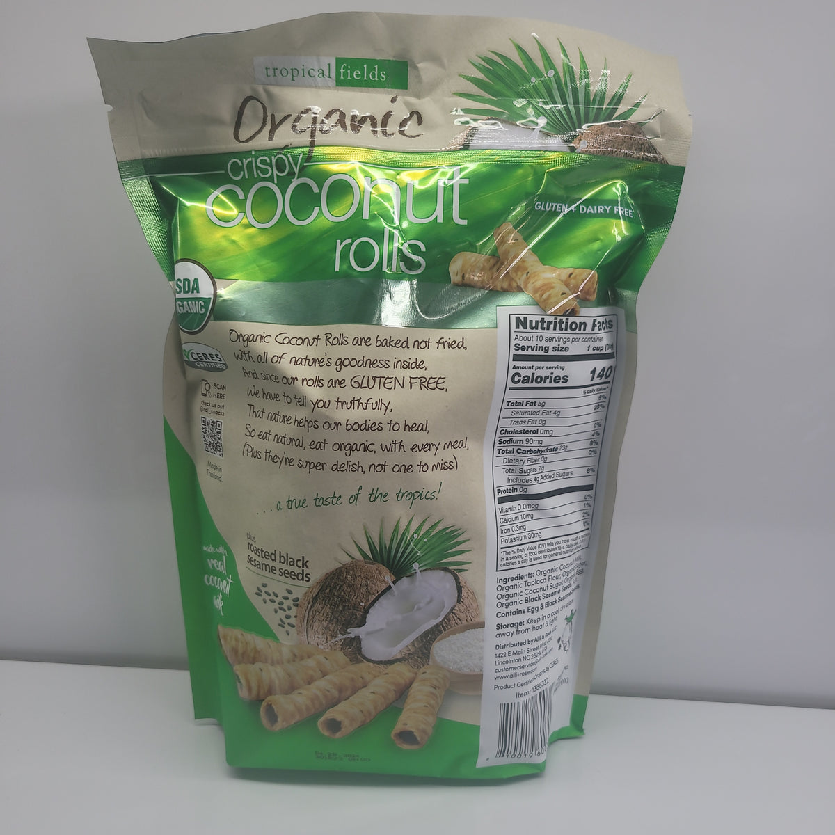 Tropical fields crispy coconut rolls 11oz exp.04/24 – NATURE HUB