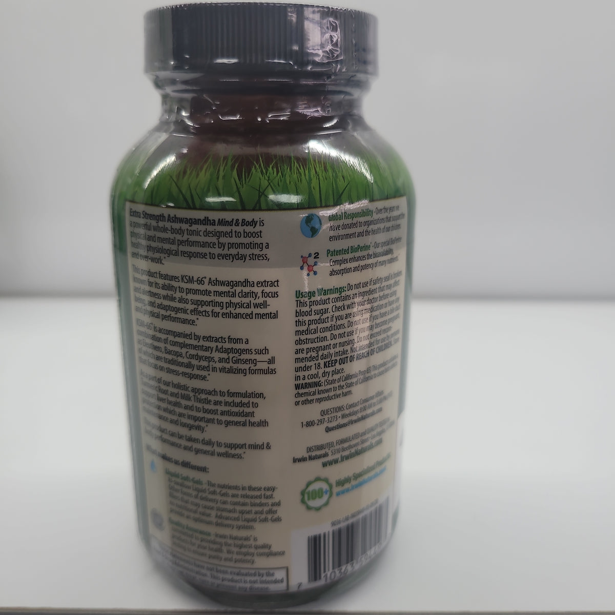 Irwin Naturals extra strenght Ashwagandha 60 softgels exp.10/23 ...