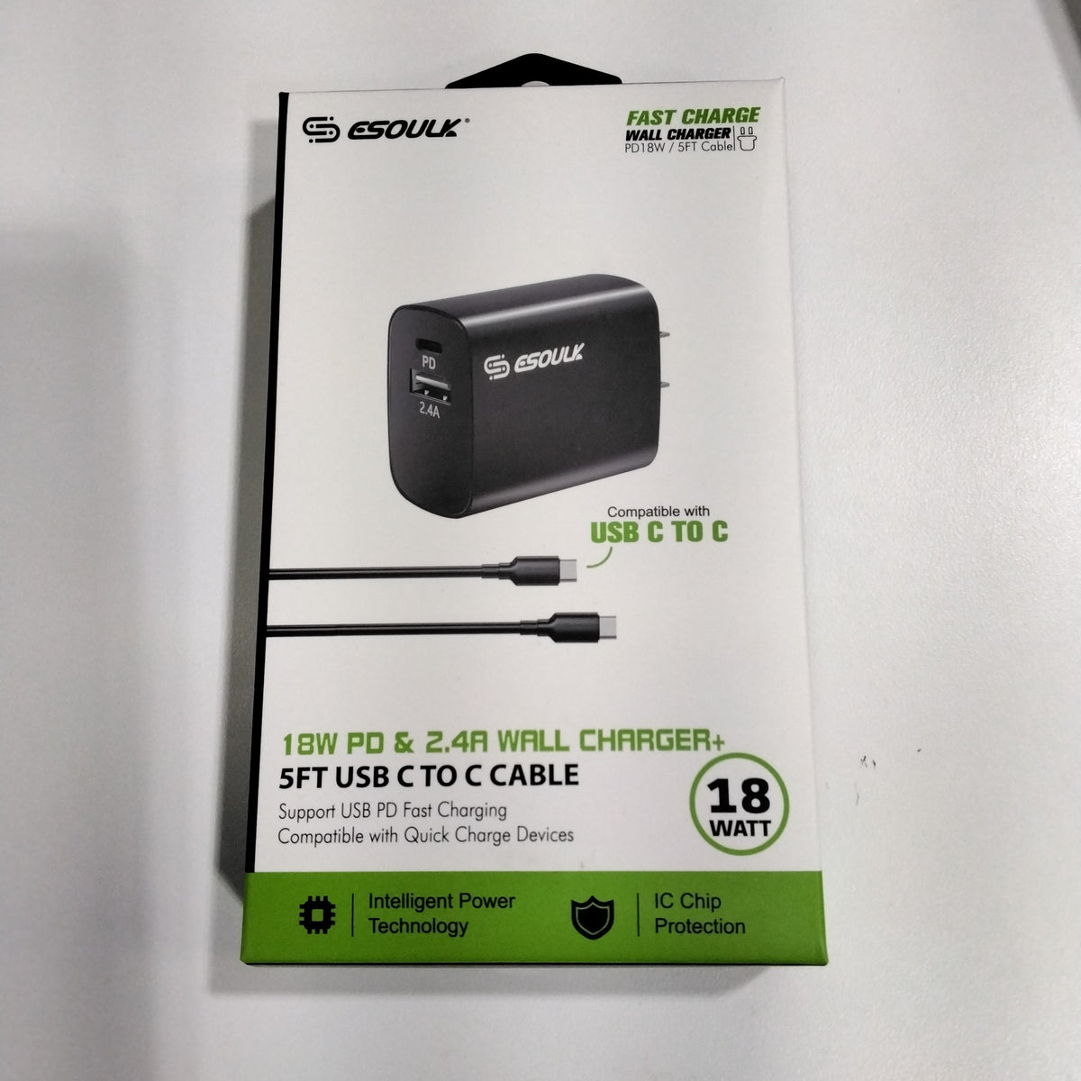 18W PD & 2.4 WALL CHARGER – NATURE HUB