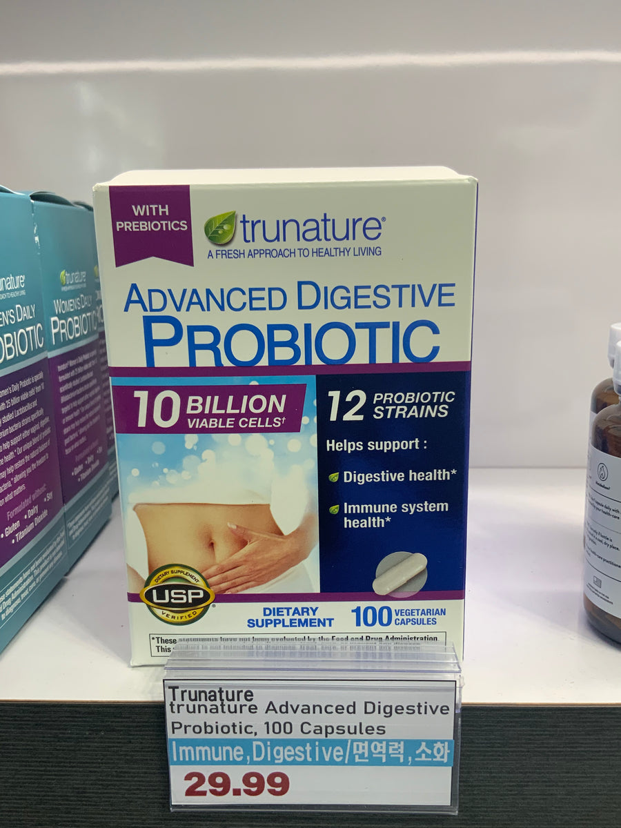 Trunature advanced digestive probiotic,100 capsules – NATURE HUB