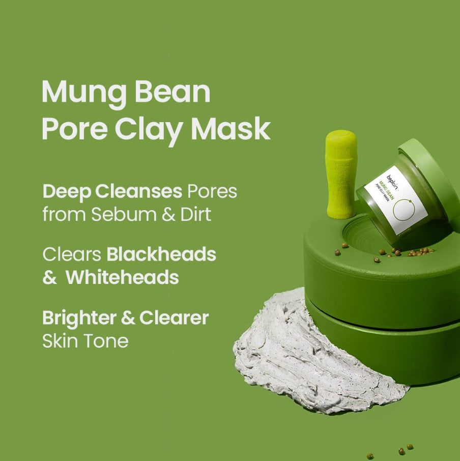 beplain Mung Bean Pore Clay mask 4.05 fl oz / 120ml – NATURE HUB