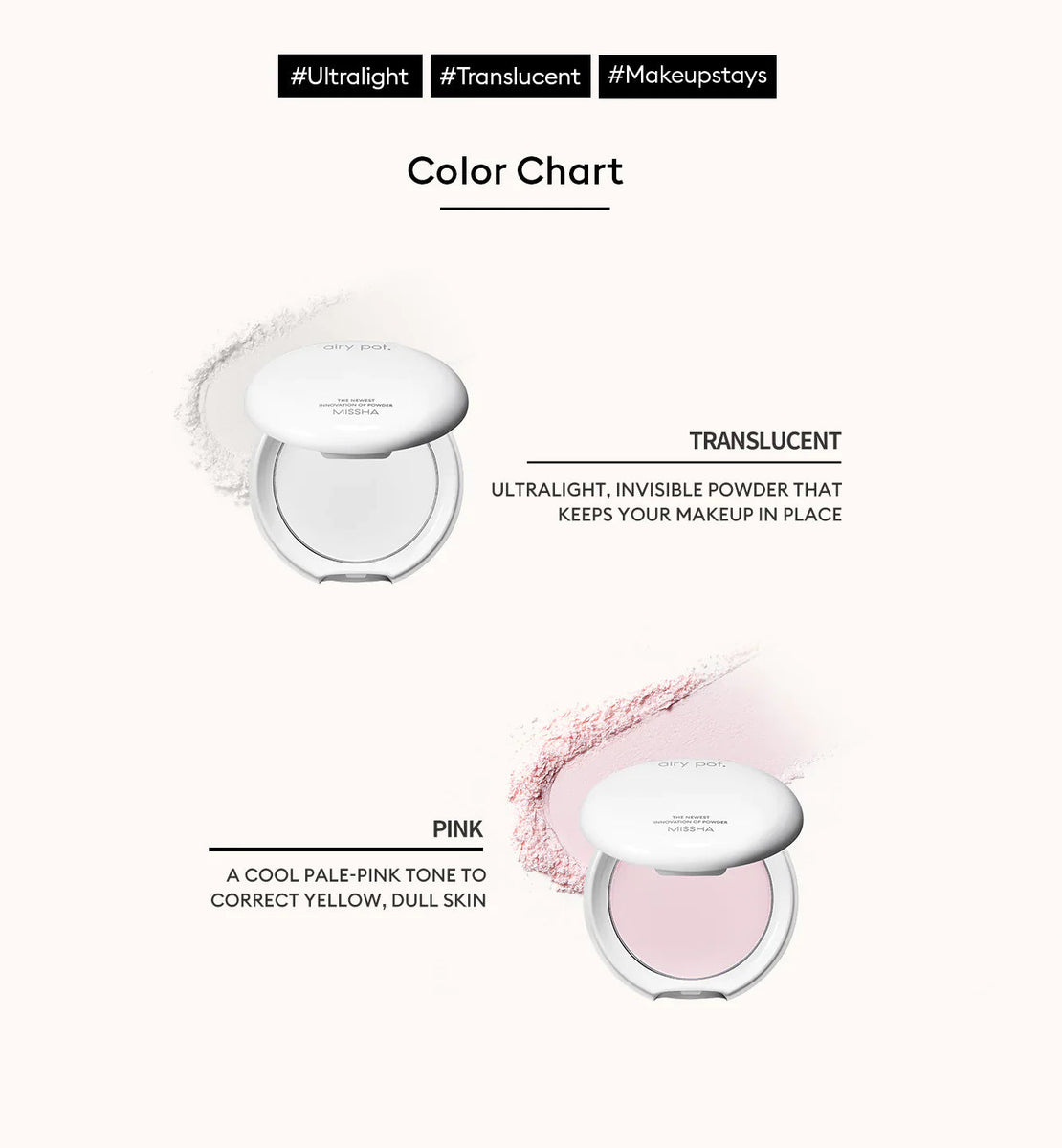 Missha Airy Pot Pressed Powder Translucent – NATURE HUB